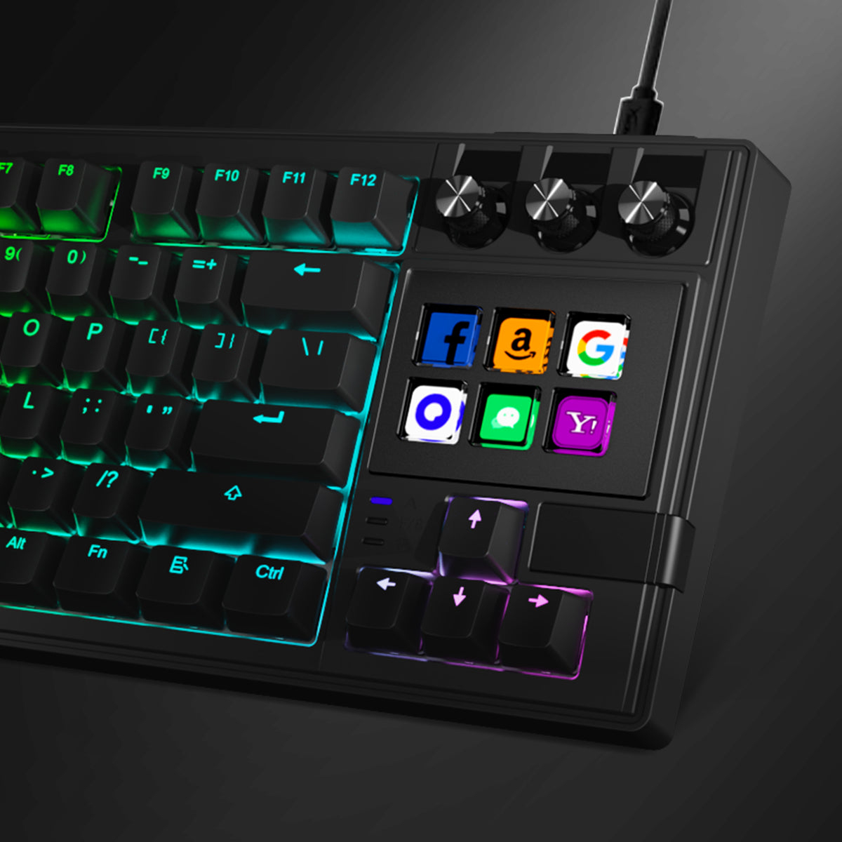 Mirabox K1 Pro 87-Key RGB Mechanical AI Keyboard – Programmable Stream ...
